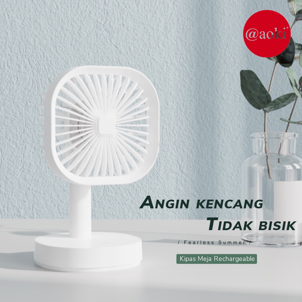 Jual Aoki Portable Fan Mini Fan Emergency Kipas angin Mini USB Charger ...