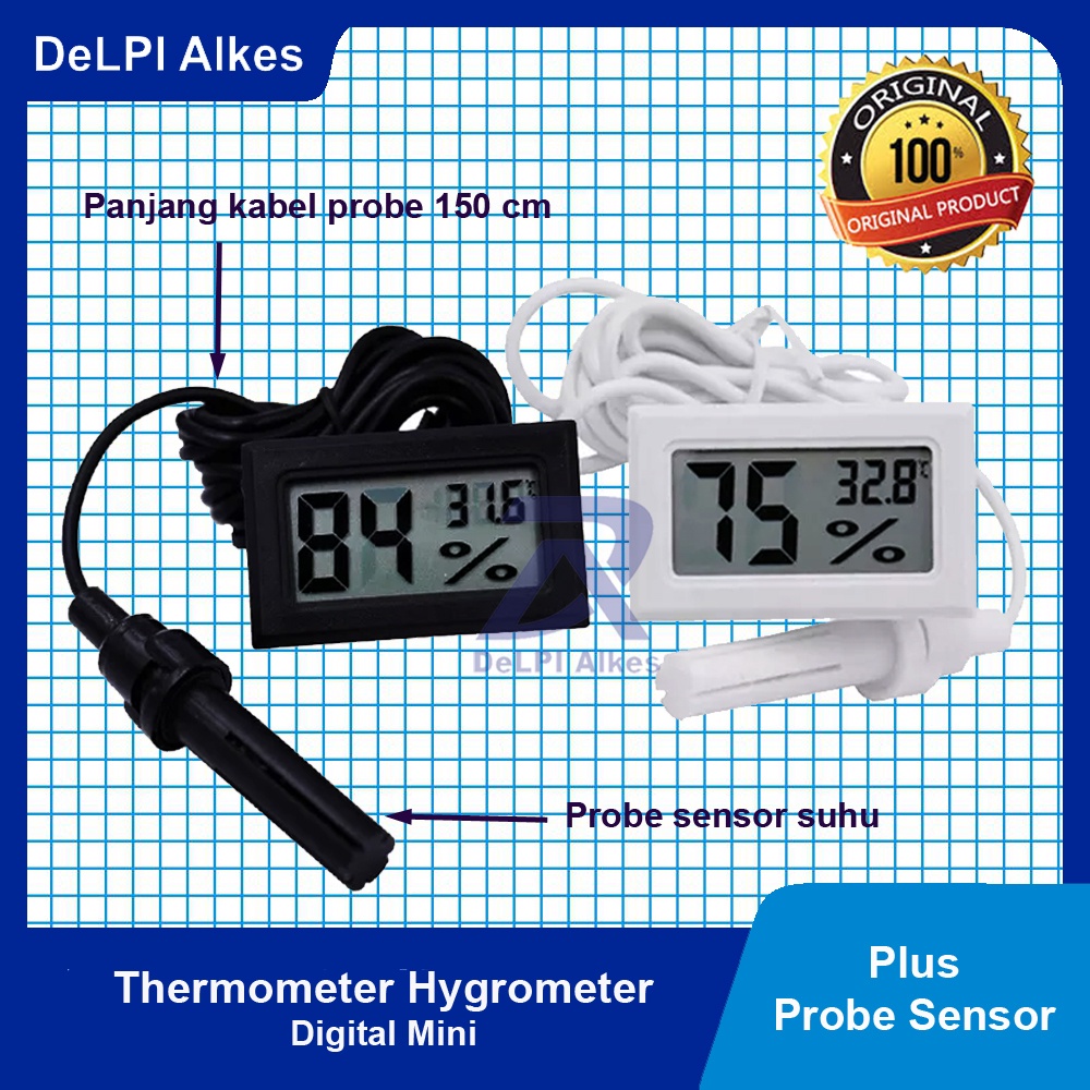 Jual Termometer Plus Higrometer Thermometer Hygrometer Kelembaban ...