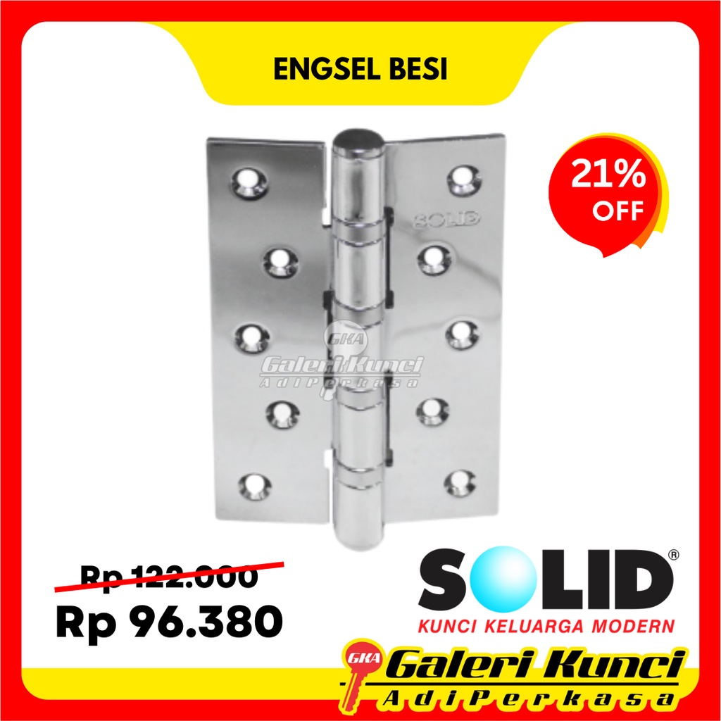 Jual Engsel Besi Solid SLD EK 09 5X3X3 4BB SN Engsel Pintu Jendela ...