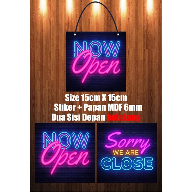 Jual Sticker Open & Closed Plus Papan MDF 6 mm | Shopee Indonesia