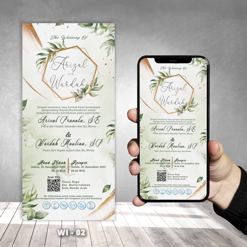 Jual Undangan Digital Gambar JPG/JPEG / Undangan Statis Gambar Full ...