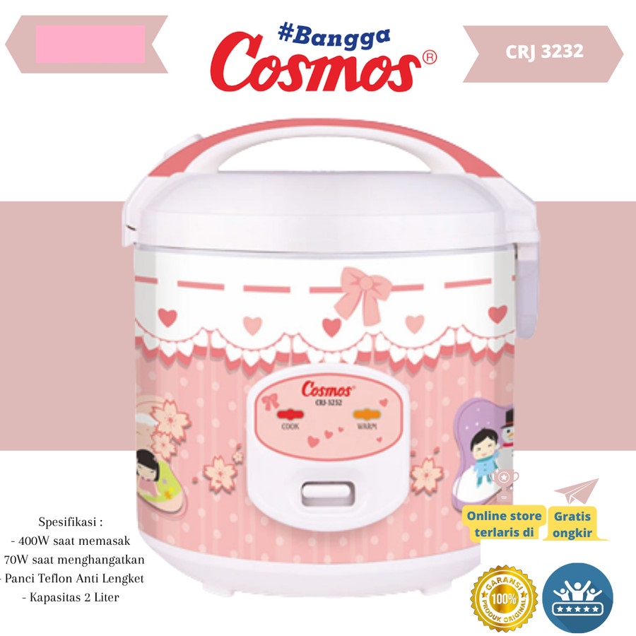 Jual Cosmos CRJ 3232 Magic Com 3 in 1 Kapasitas 2 Liter-jumbo | Shopee ...