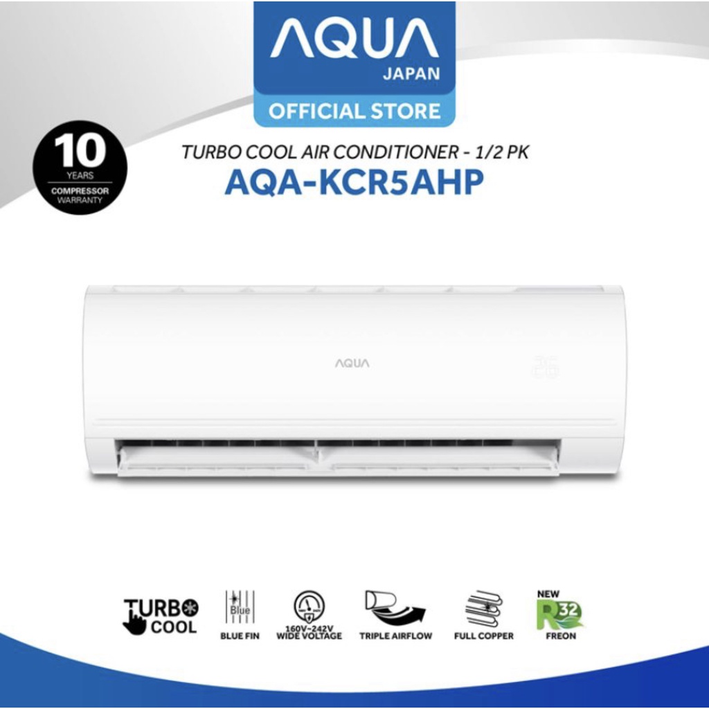 Jual Aqua Japan AQA-KR5FQAL AC Split Standart [1/2 PK] | Shopee Indonesia