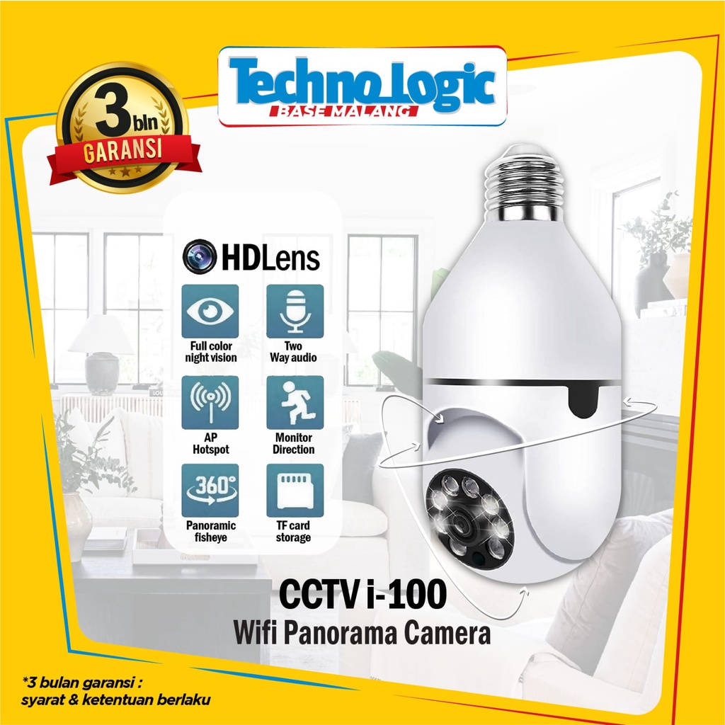 Jual IP CAMERA Dome Model Lampu CCTV - Dengan LED | Shopee Indonesia