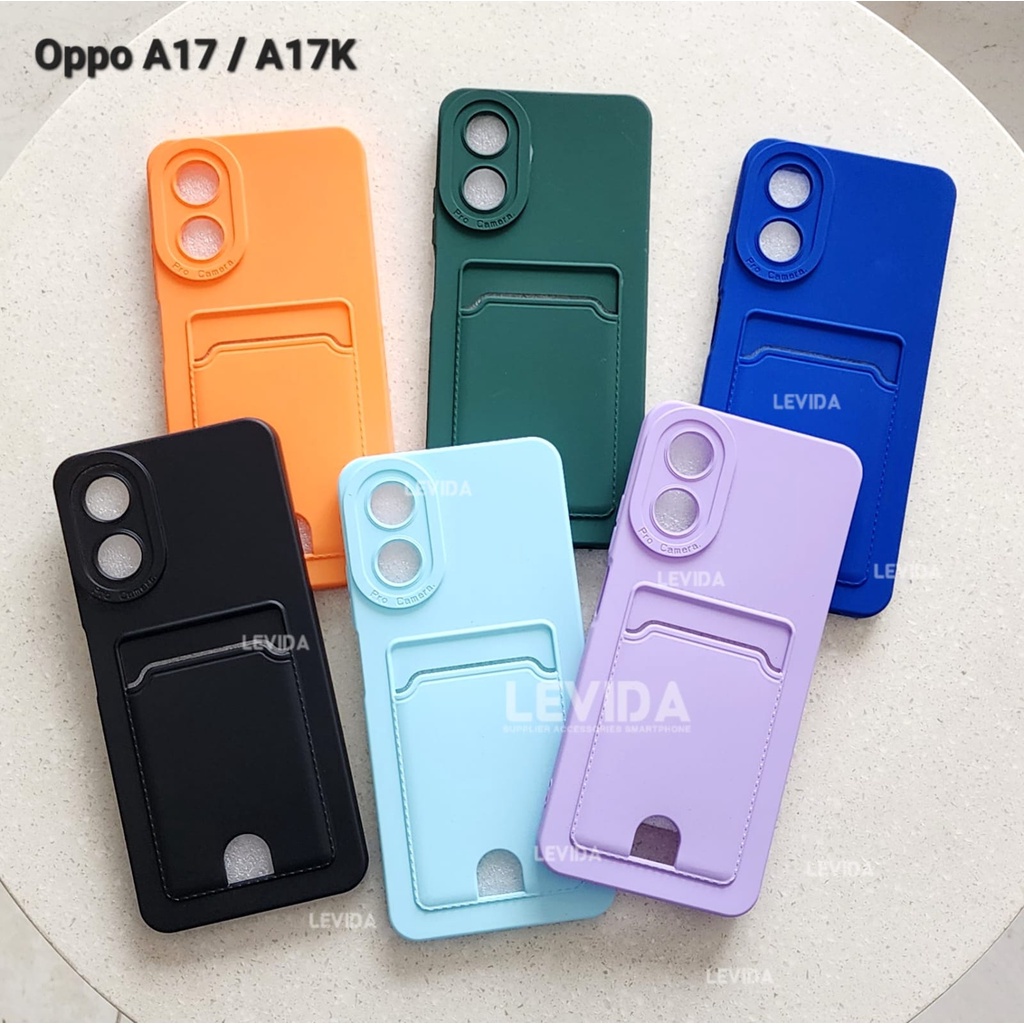 Jual Oppo A17 Oppo A17K Card Case Pro Camera Slot Kartu Case Oppo A17 ...