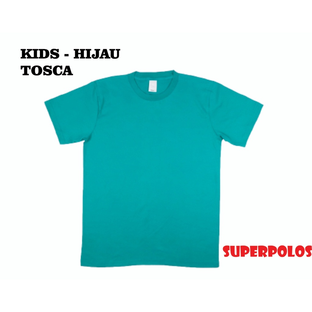 Jual KAOS POLOS ANAK HIJAU TOSCA LENGAN PENDEK COMBED 30s BAJU KAOS KIDS UMUR - PLS | Shopee ...