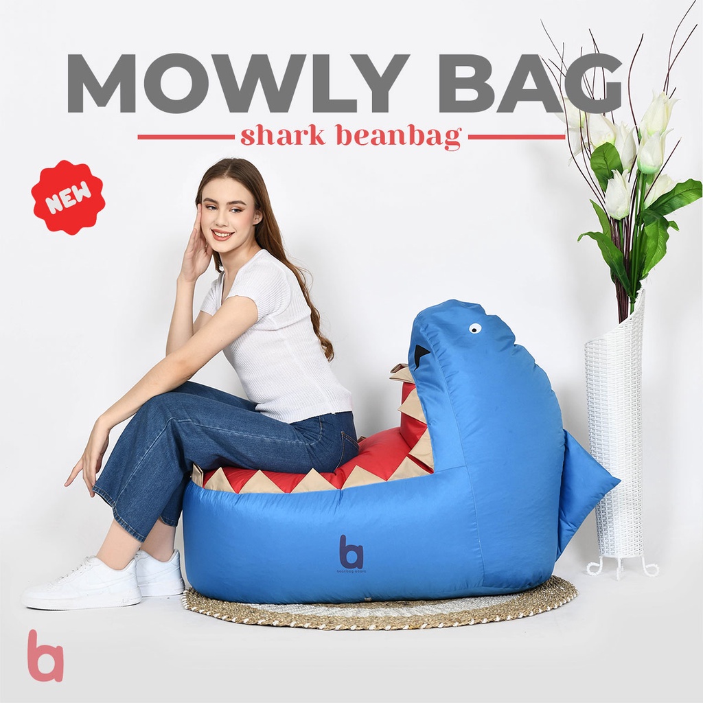 Jual Bean Bag Sofa Hiu - Mowly Shark Beanbag | Shopee Indonesia