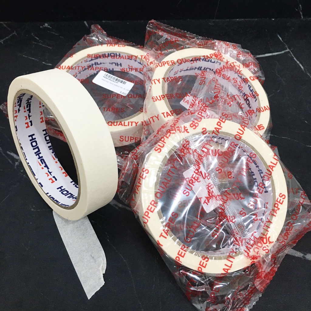 Jual Masking Tape/Isolasi Kertas Honhstar ukuran12mm/ 24mm/36mm/48mm ...