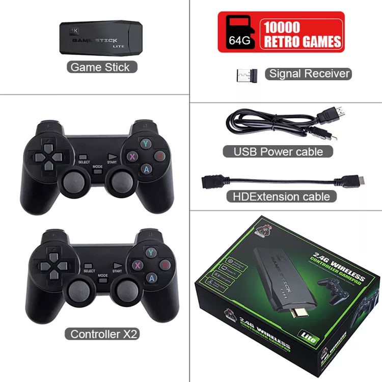 Jual PP HDMI Game Stick Permainan Konsol Joystick Wireless 10.000 Games ...