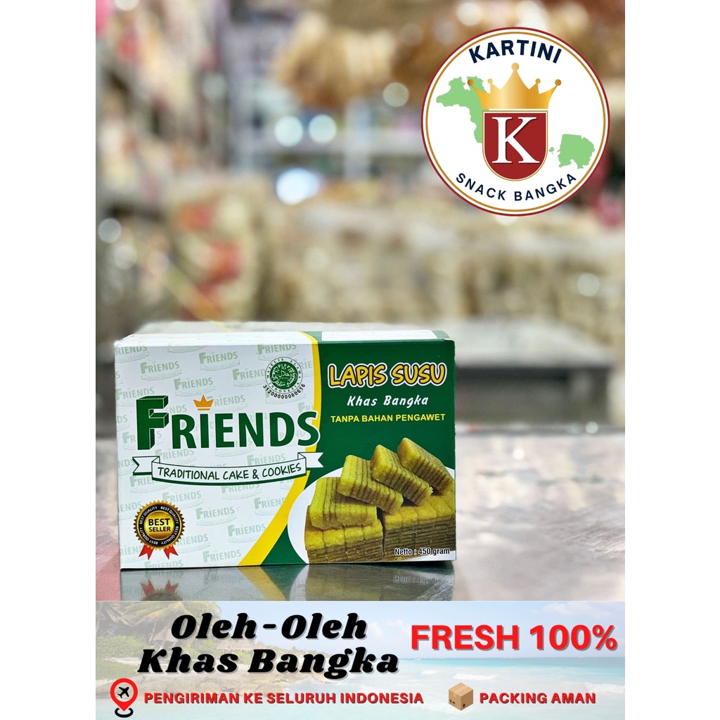 Jual Kue Lapis Susu / Lapis Legit Cap Friends Khas Bangka | Shopee ...