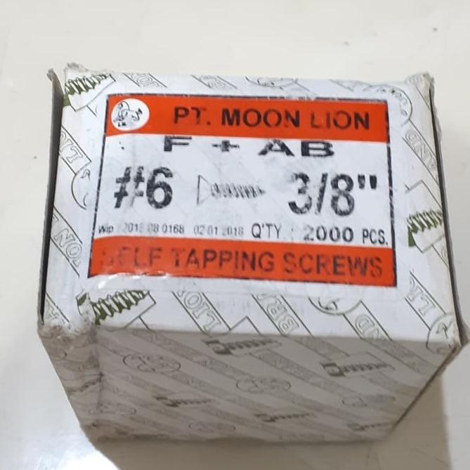 Jual Skrup Kepala Rata 6x3/8= 1 cm / Sekrup Taping FH 6 x 3/8 per dus ...