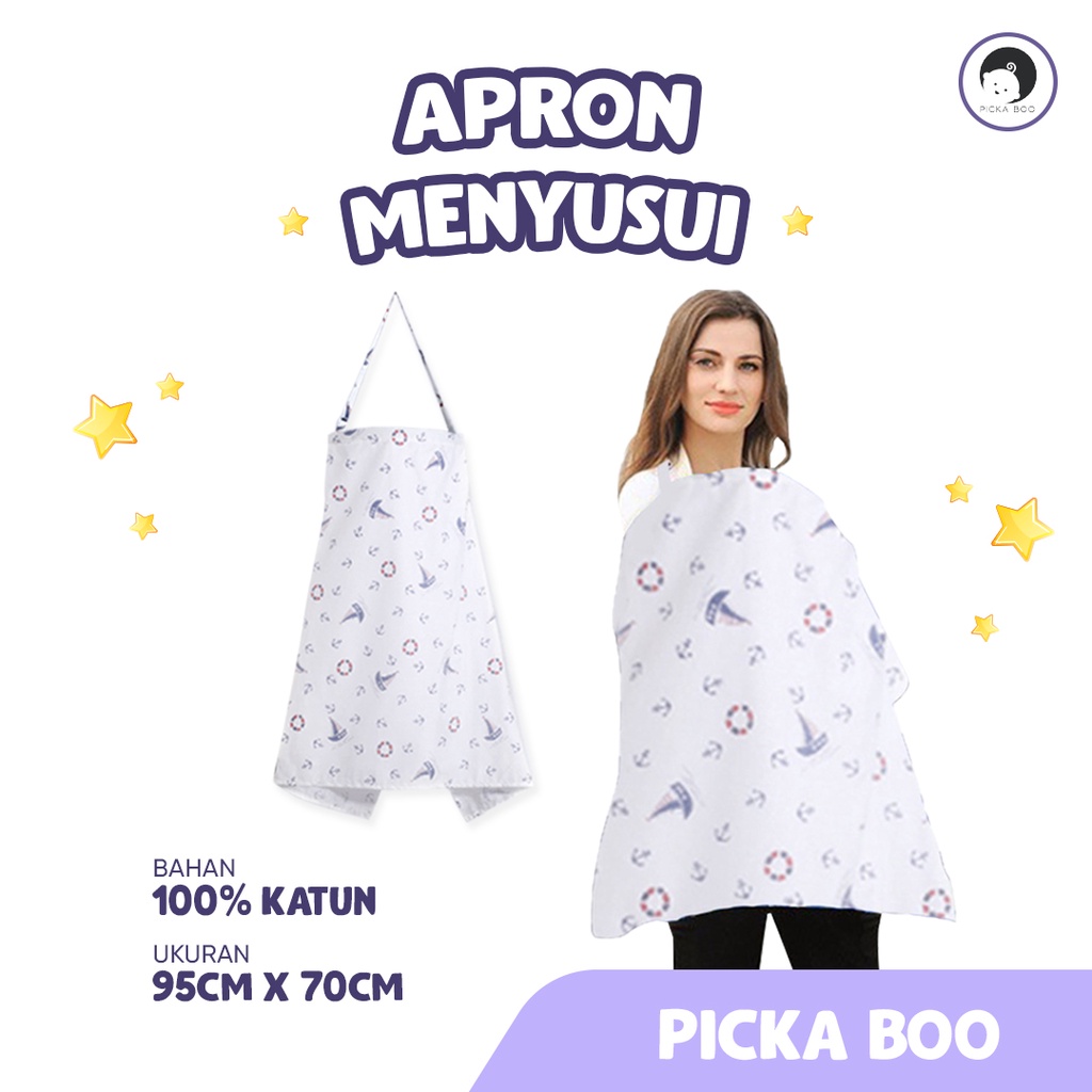 Jual PICKA BOO Apron Cover Asi Menyusui Nursing Cover Breastfeeding ...