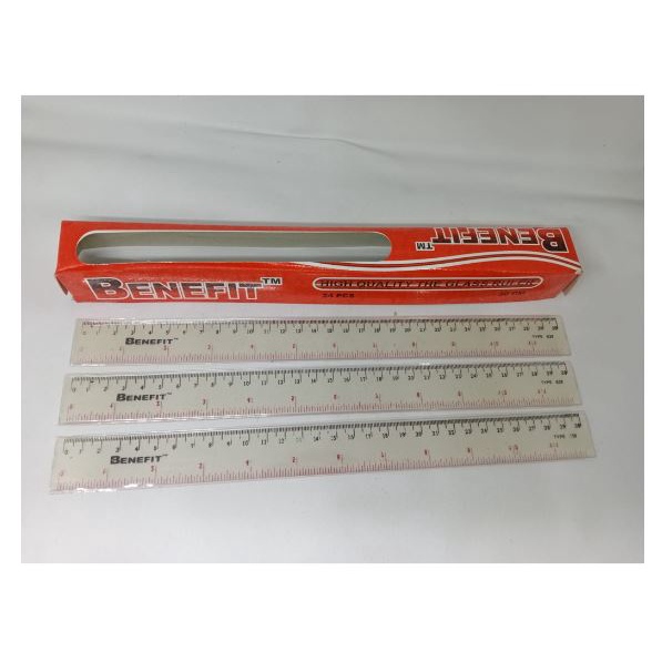 Jual Penggaris BENEFIT 30cm Ukur Ukuran Alat Tulis Stensil Stationery ...