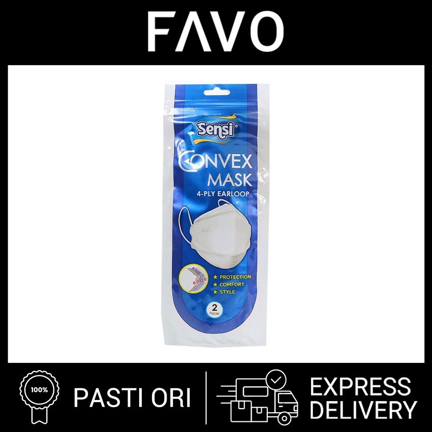 Jual Masker Medis - Sensi Convex Mask Earloop White - 2 Pcs | Shopee ...