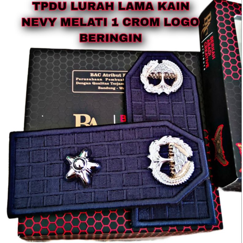 Jual pangkat pdu lurah lama kain biru Nevi melati 1 CROM logo beringin ...