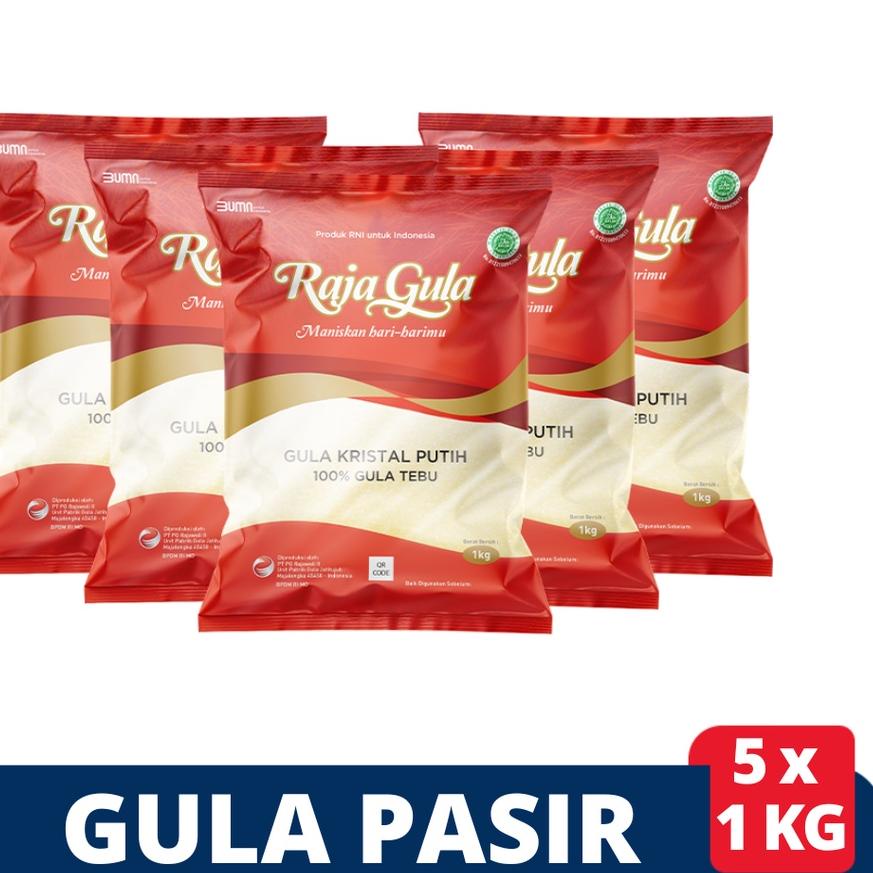Jual Raja Gula Merah Gula Pasir Kristal Putih 5 Pcs @ 1 Kg ☊ | Shopee ...