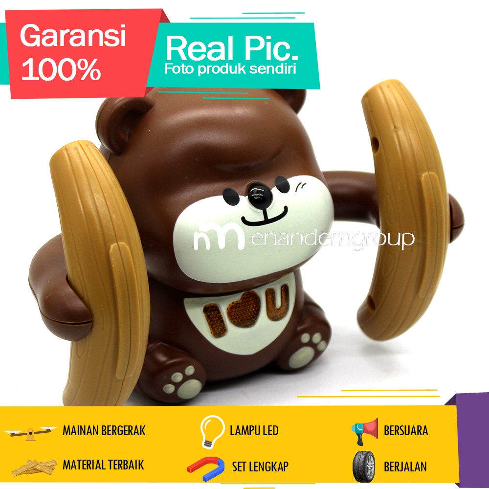 Jual Mainan Keceriaan Anak Robot Beruang Berjalan Bergerak Lampu LED ...