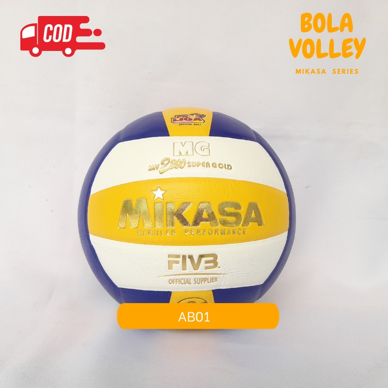 Jual Bola Voly Volly Volley Mikasa MV2200Super Gold Original Empuk ...