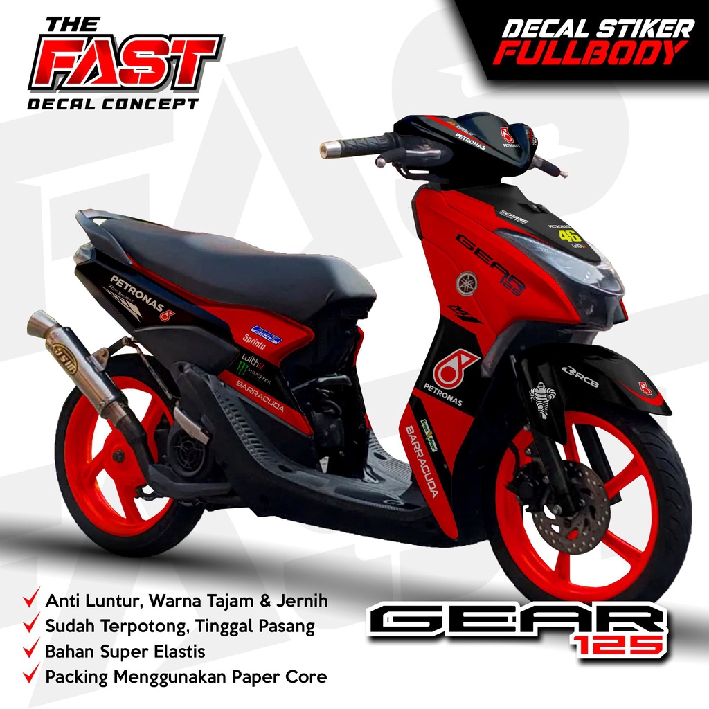 Jual Decal Sticker Variasi Yamaha Mio GEAR 125 | Decal Fullbody Yamaha ...
