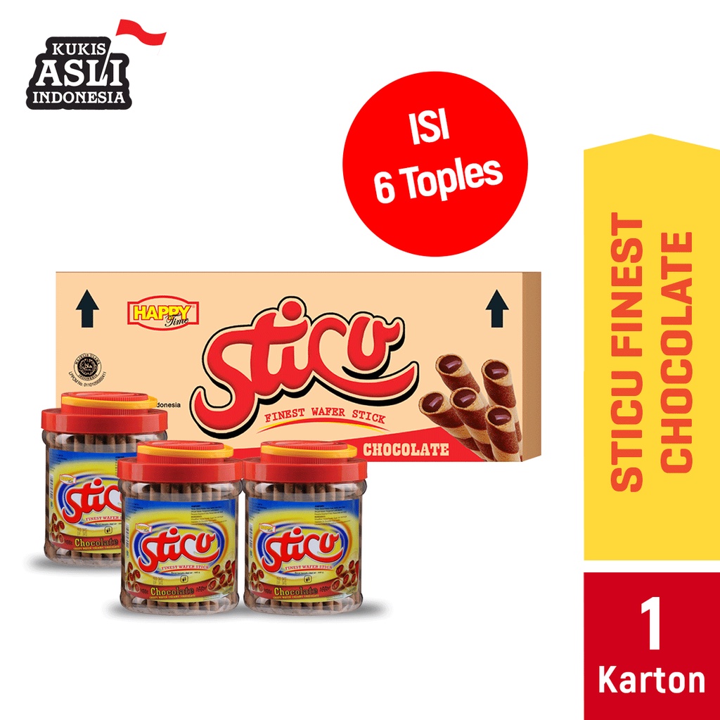 Jual Happy Time Astor Sticu Wafer Stick Chocolate [ 1 Karton 6 Pcs ...
