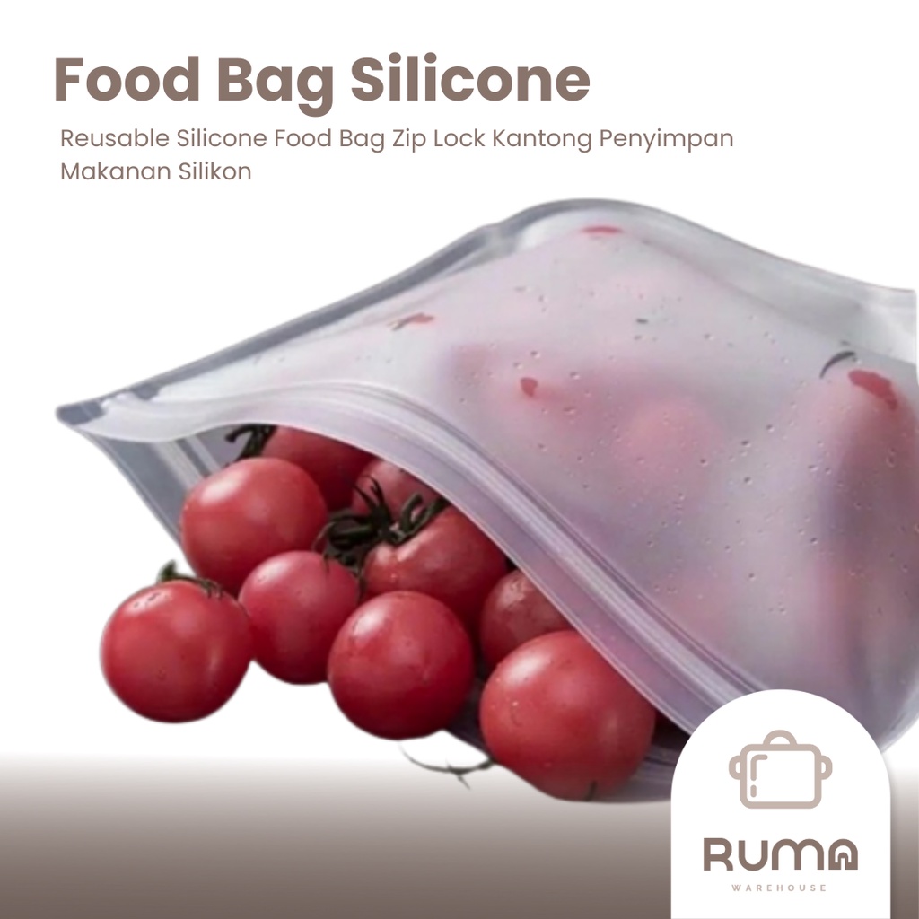 Jual Food Bag Zip Lock Silicone Food Container Kantong Penyimpan ...