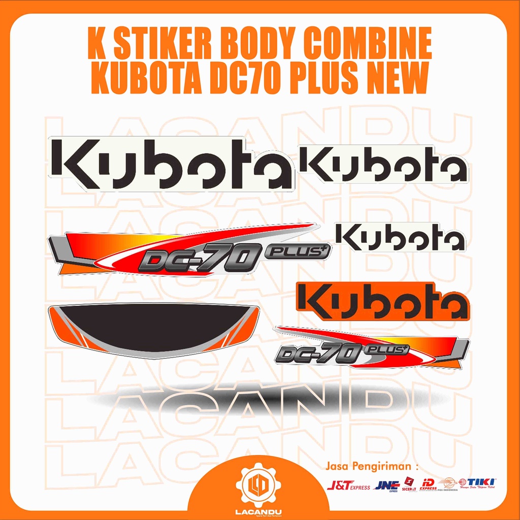 Jual K STIKER BODY COMBINE KUBOTA DC70 PLUS NEW for COMBINE HARVESTER ...