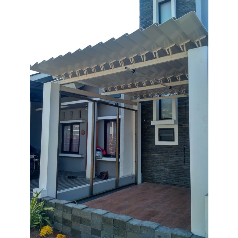 Jual atap buka tutup otomatis lovera roovree sunlouvre | Shopee Indonesia