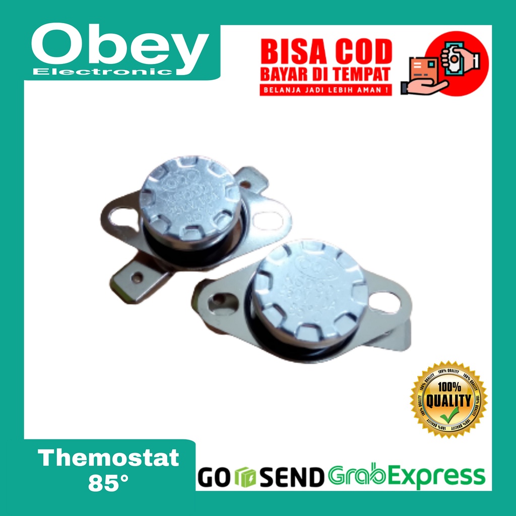 Jual Termostat / Thermostat Bimetal Sensor Suhu Pemutus Arus Otomatis 250v 10a 85c | Shopee ...