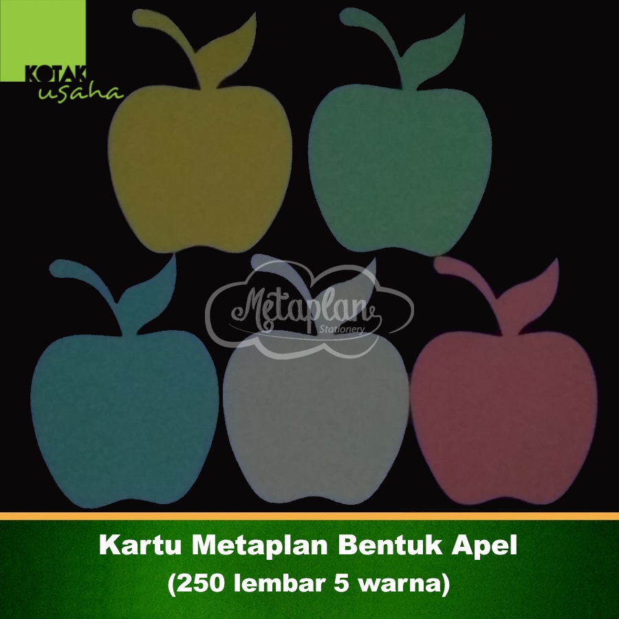 Jual Kartu Metaplan Bentuk Apel (250 lembar 5 warna) | Shopee Indonesia