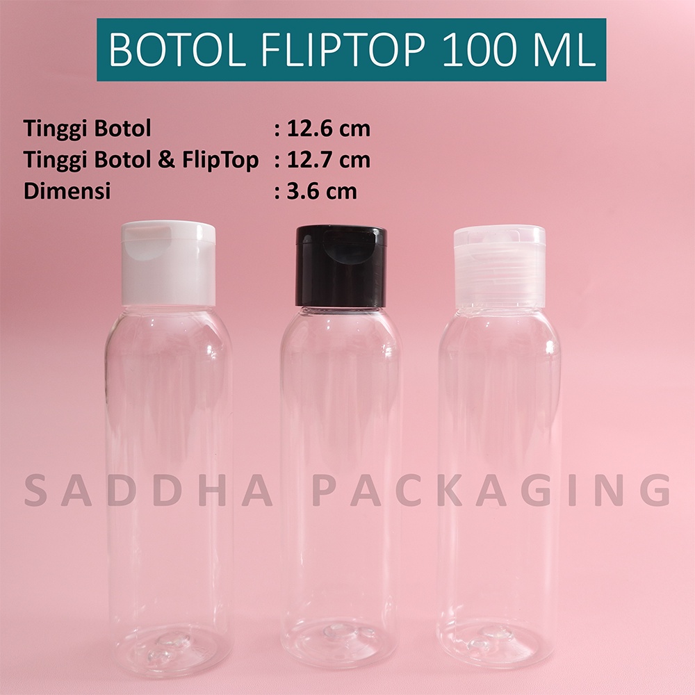 Jual Botol Fliptop 100ml BENING Botol 100ml Fliptop BENING PET / BOTOL ...