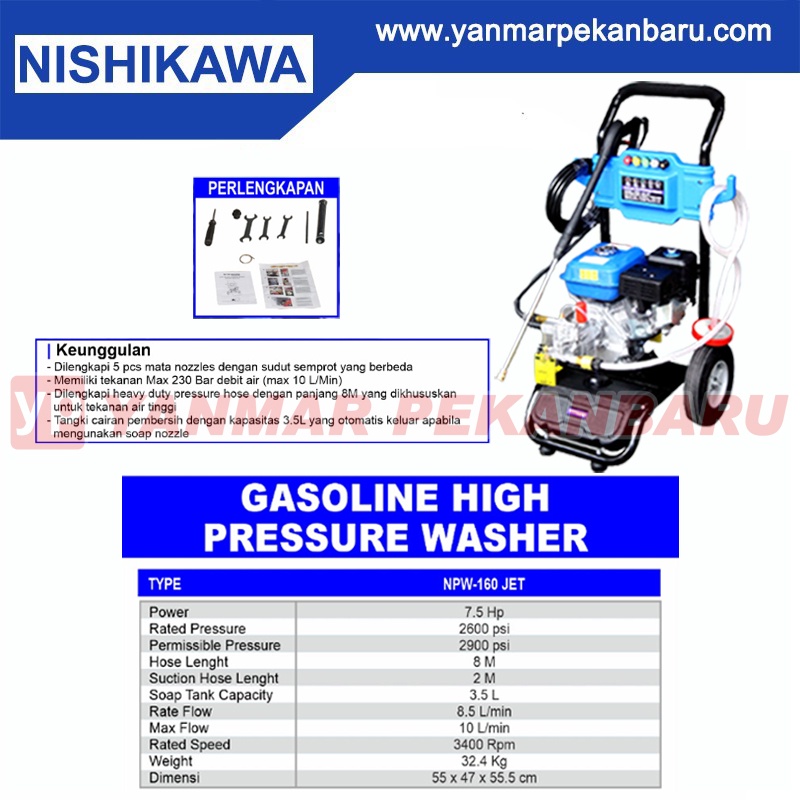 Jual Mesin Cuci Tekanan Tinggi / High Pressure Washer NPW 160 JET ...