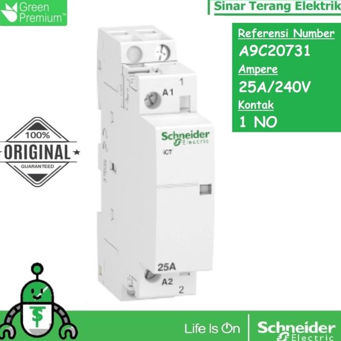 Jual Schneider Electric Acti9 Contactor Din iCT 1P 25A 1NO A9C20731 ...