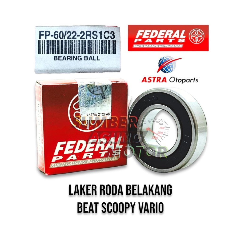 Jual LAKER LAHER BEARING 60/22 RODA BELAKANG BEAT SCOOPY VARIO ALL ...