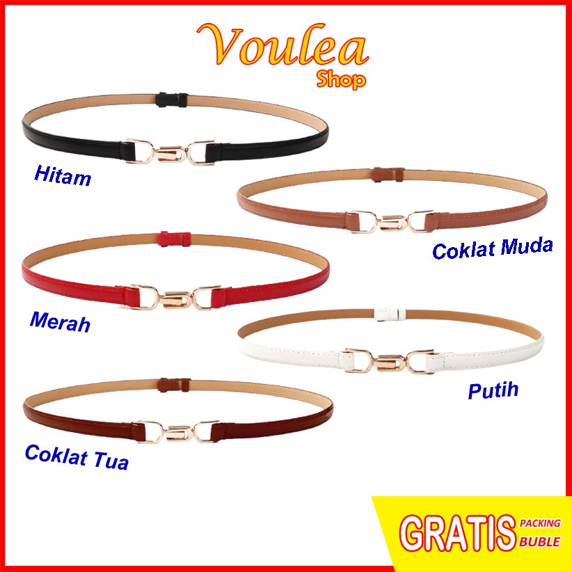 Jual Sabuk Ikat Pinggang Belt Wanita Gesper Fashion Casual Dewasa Obi Karet Mewah Kekinian Kecil ...