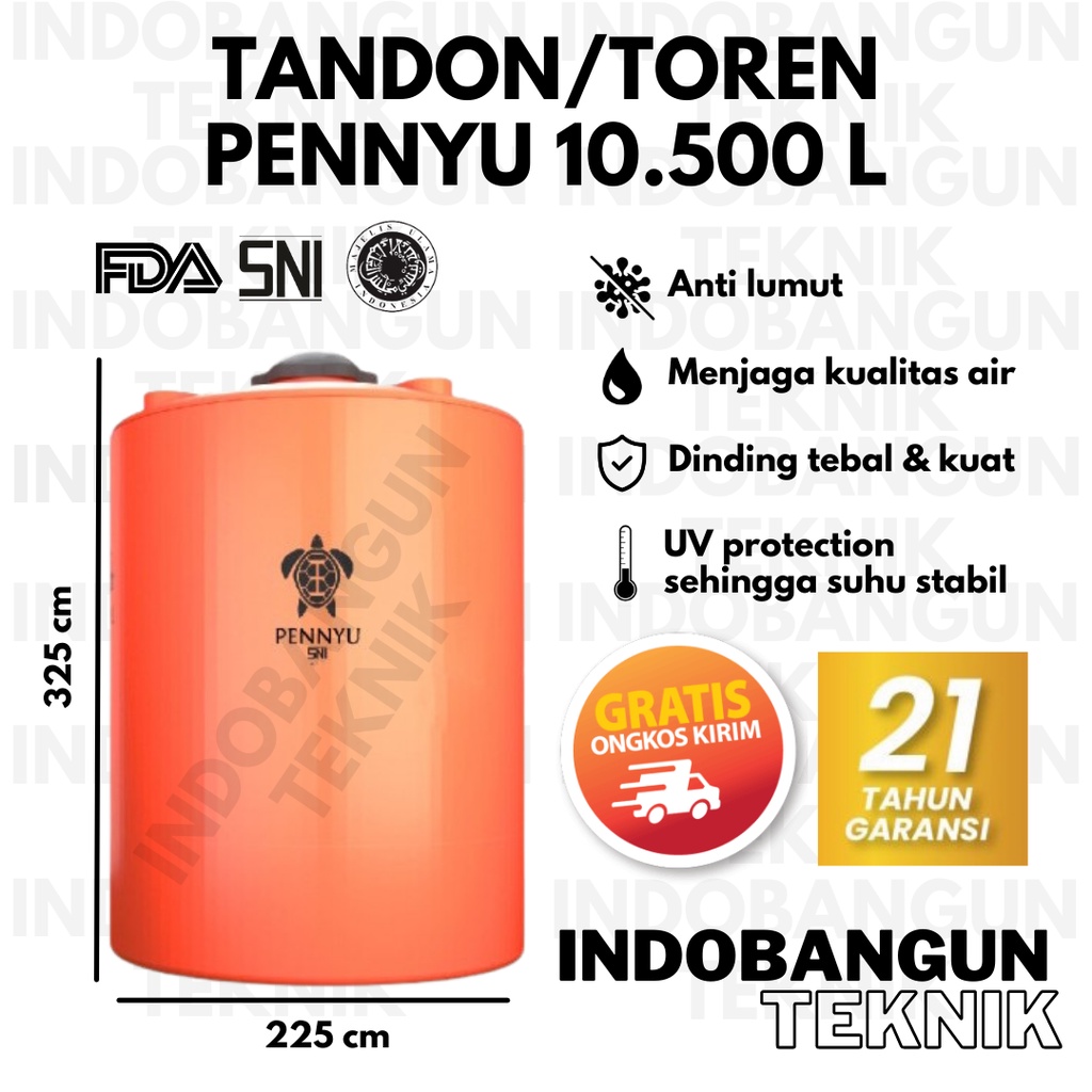 Jual Toren Tangki Tandon Air Pennyu 10000 Liter 10500 Liter Murah Anti ...