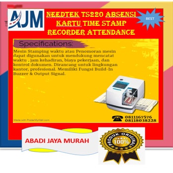 Jual yenilla.stores - Needtek TS220 Absensi Kartu Time Stamp Recorder Attendance | Shopee Indonesia
