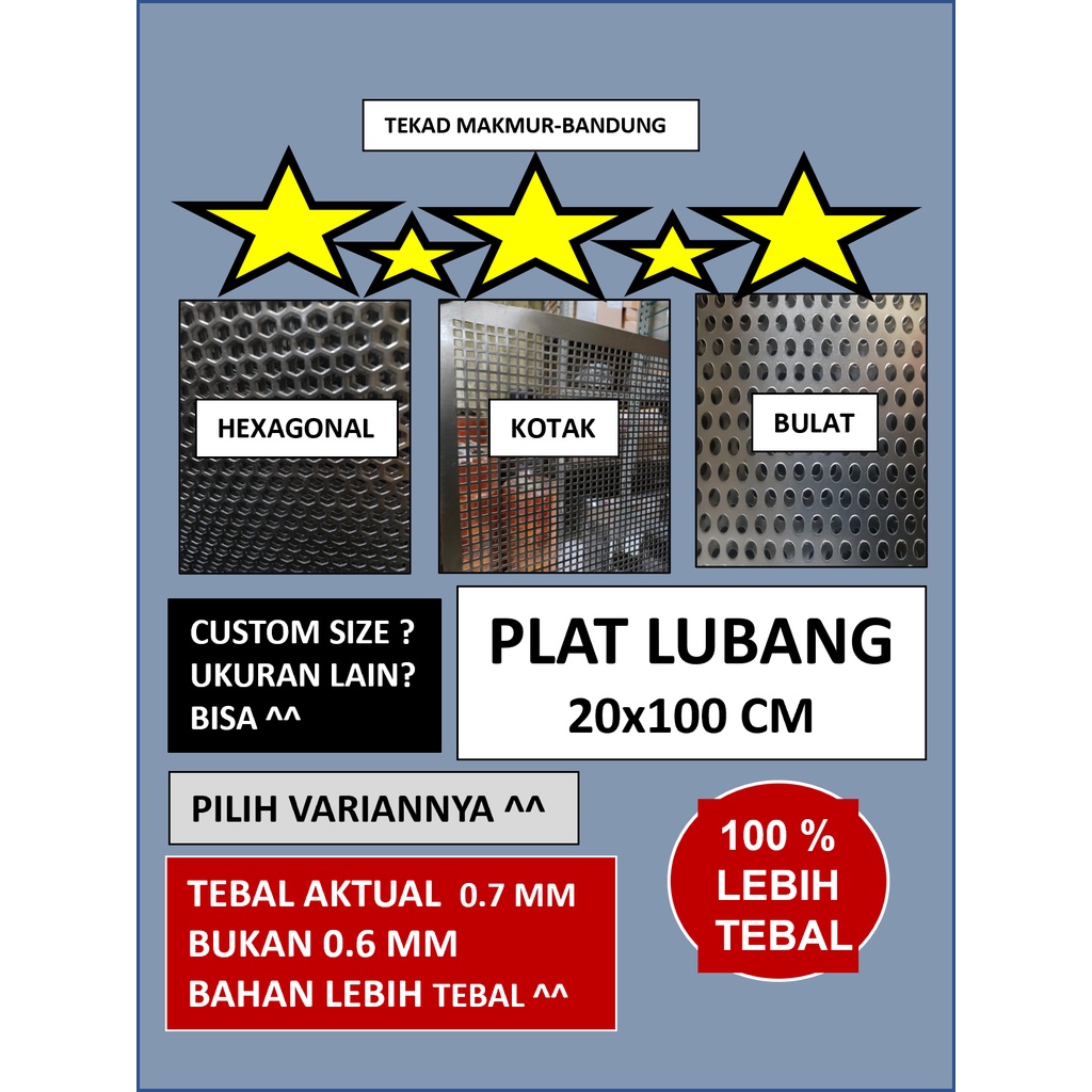 Jual Plat 20x100 - Plat Besi Ram Speaker - Ram Grill Plat Lubang - Ram ...