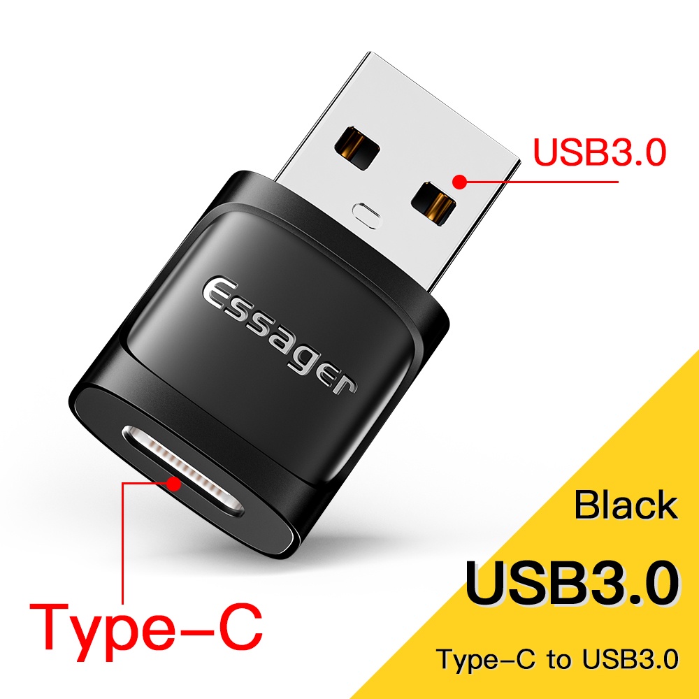 Jual Essager OTG Mini Type C Female to USB Male Adapter USB To Type C ...