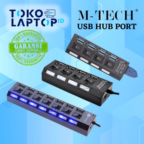 Jual M-Tech USB HUB 2.0 3.0 Port USB Support 1TB Garansi Resmi Original ...