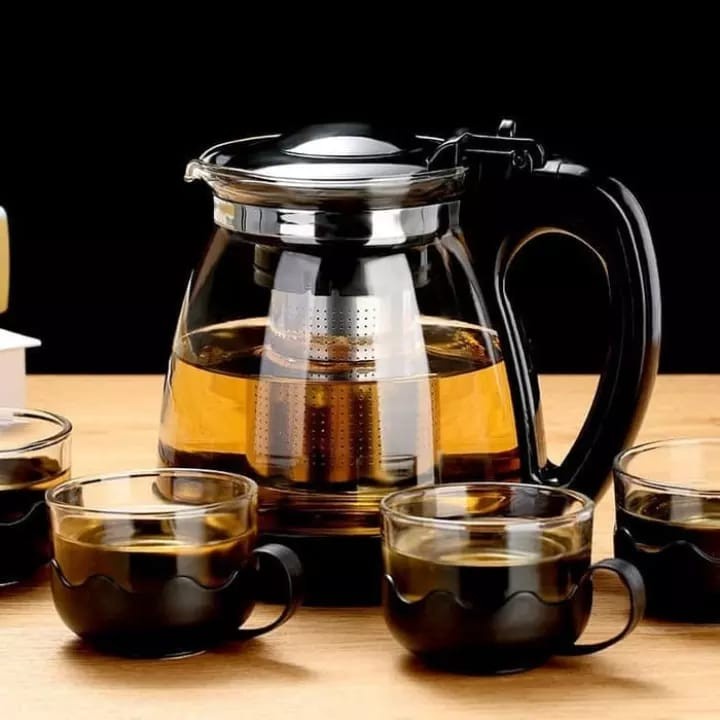 Jual [AGS] Tea pot Set Gelas Cangkir Kaca 5in1 | Shopee Indonesia