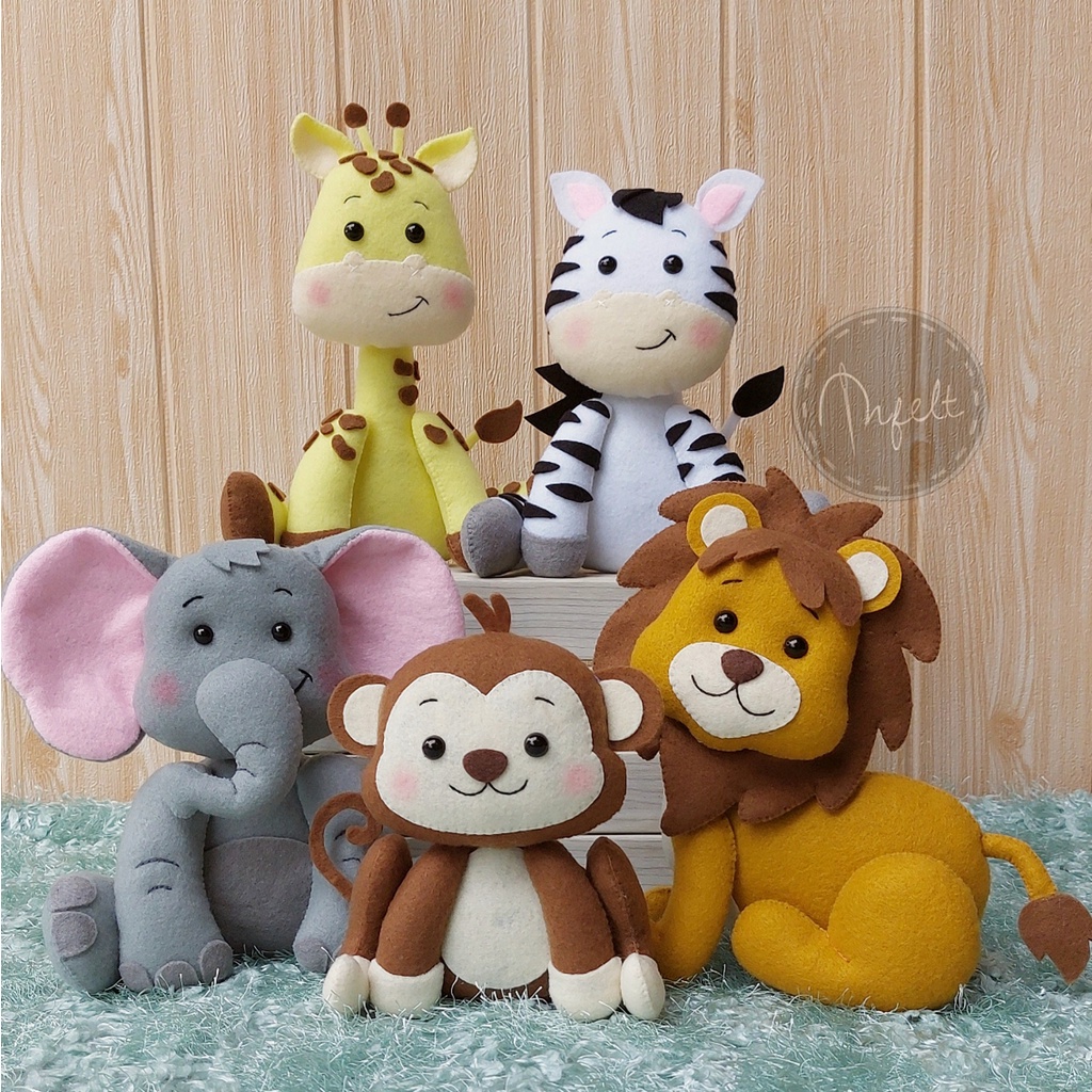 Jual infelt - Boneka tema safari properti dekorasi pesta dan foto bayi ...