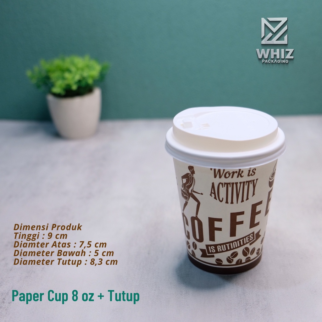 Jual Paper Cup 8 oz Motif Set + Tutup 240 ml Gelas Kopi Kertas Superbubble | Shopee Indonesia
