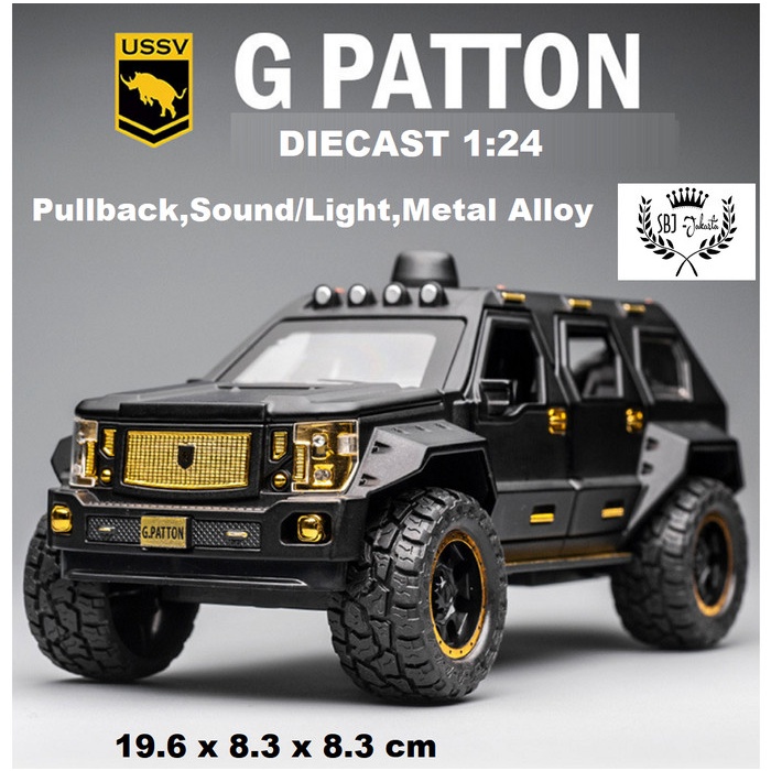 Jual DIECAST MINIATUR MOBIL G PATTON SUV JEEP SKALA 1:24 UKURAN BESAR ...