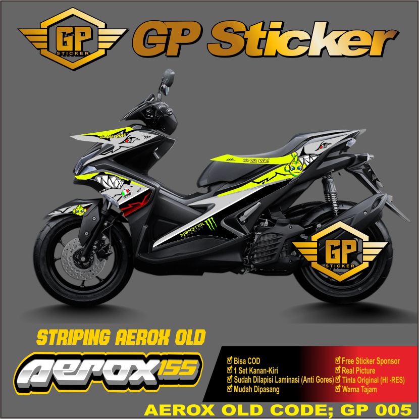 Jual Sticker Variasi Aerox Old 155 Variasi Aerox Lama Stiker Striping ...