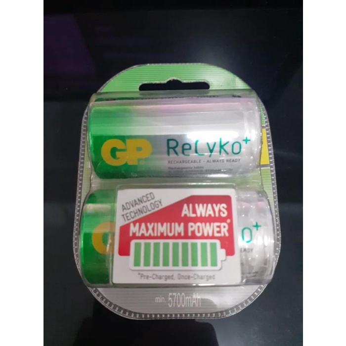 Jual Baterai GP ReCyko+ Size D / Battery gp type D Rechargeable 5700 ...
