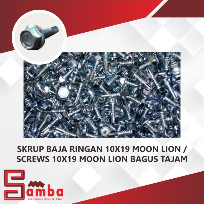 Jual Buruan serbu] SKRUP BAJA RINGAN 10X19 MOON LION / SCREWS 10 X 19 ...