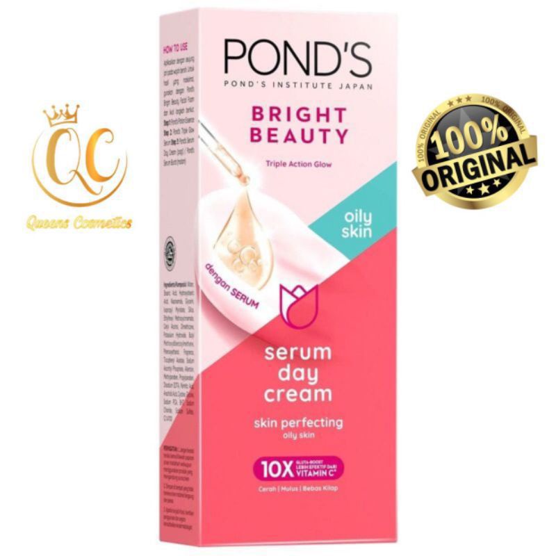 Jual Pond's BRIGHT BEAUTY oily skin serum day cream 20g | Shopee Indonesia