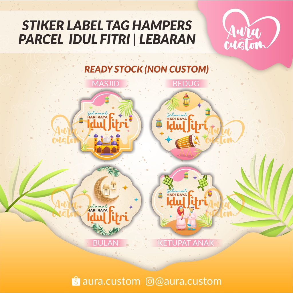 Jual Stiker Idul Fitri Ramadhan Lebaran - Sticker Label Tag Hampers / Parsel / Parcel - Ready ...