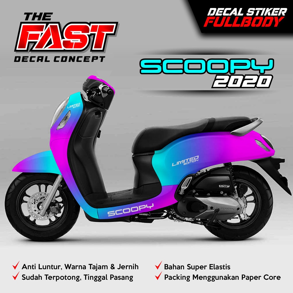 Jual Decal Sticker / stiker motor Scoopy 2021 Custom Full body Bunglon ...