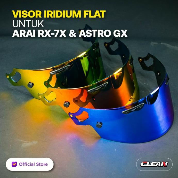 Jual jual CLEAN Kaca Helm Arai RX-7X / Astro GX Flat Iridium (48A ...